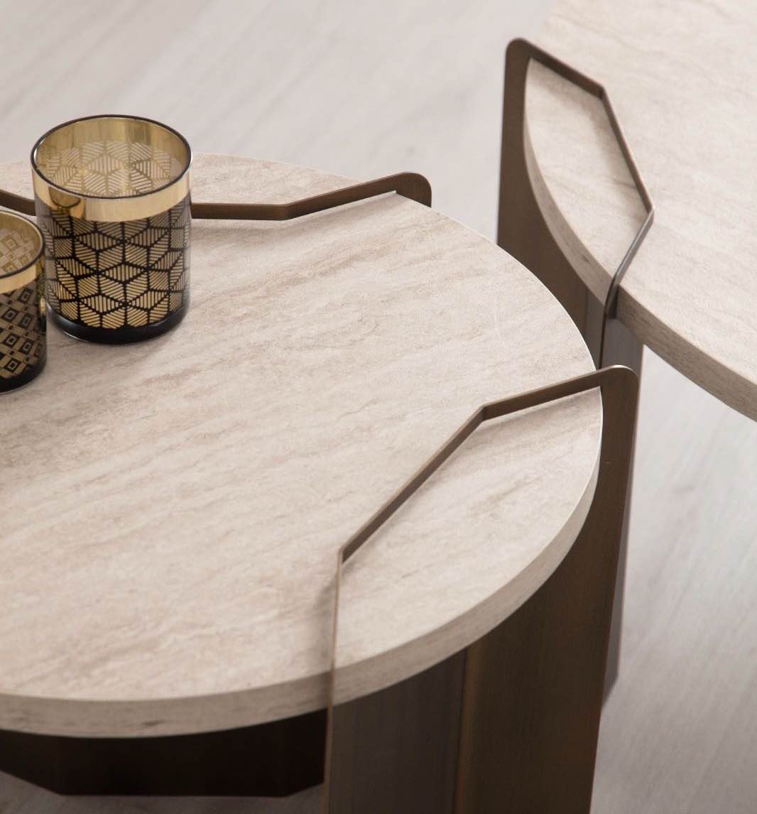 Molly Middle Coffee Table (Travertine) - Taba Home