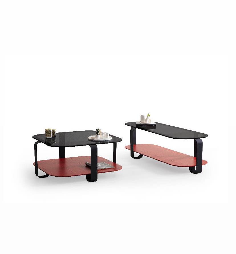 Royal Kare Orta Sehpa (Kırmızı) - Taba Home