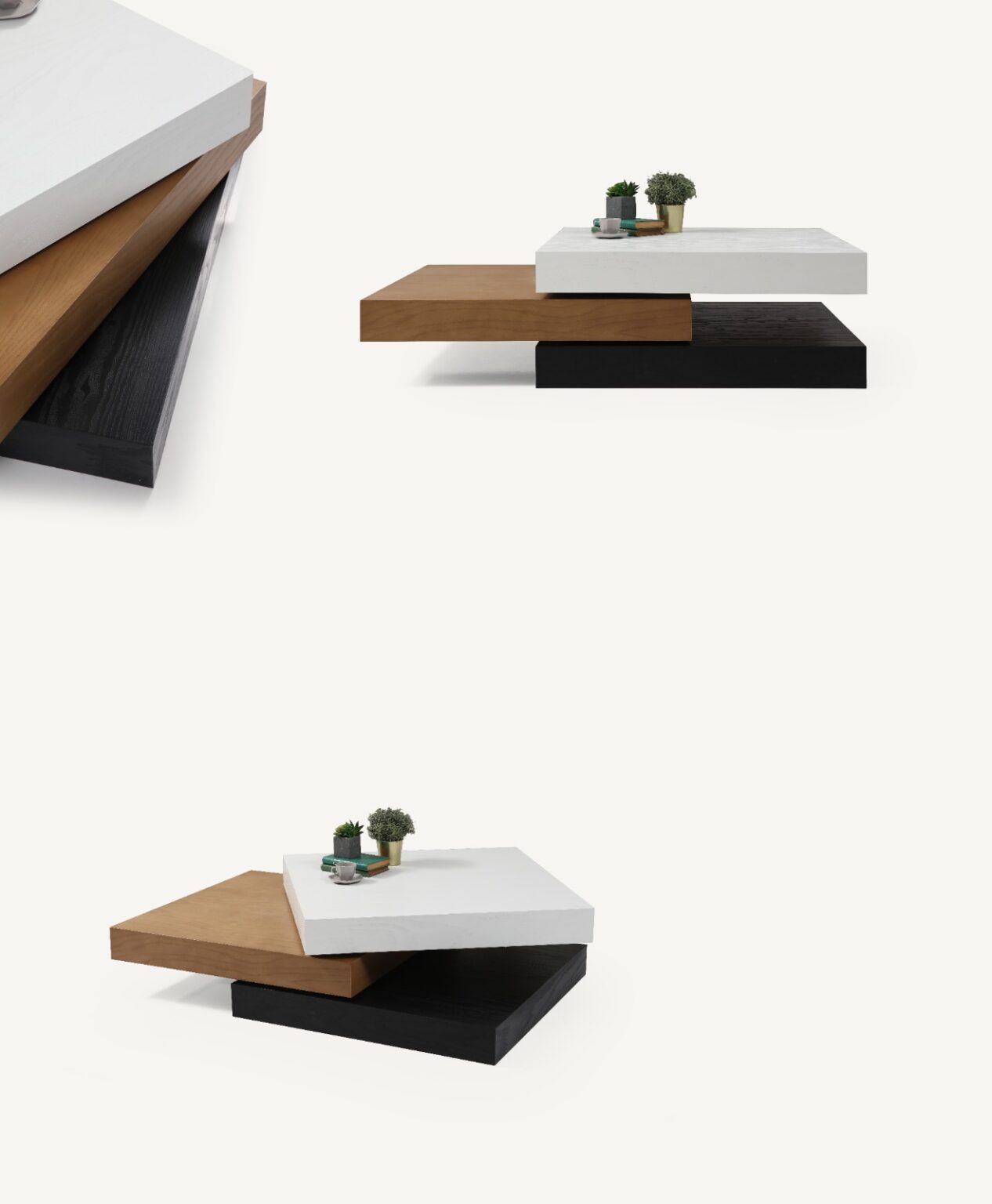 Triple Square Centre Table - Taba Home